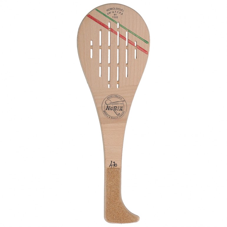 Pala Rainurée Nobia Pelote Basque Manche Liège Bec Long - Sports Raquettes