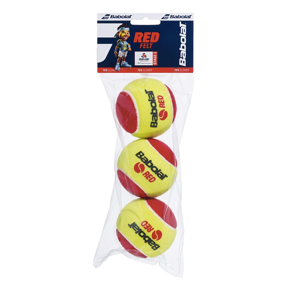 Balles Babolat Red Felt x3 - Sports Raquettes