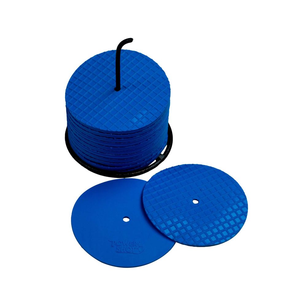 Disques de marquage Powershot Bleu 10 cm (Lot de 24) - Sports Raquettes